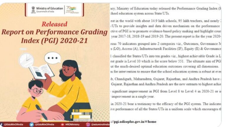 Performance Grading Index (PGI) for 2020-21