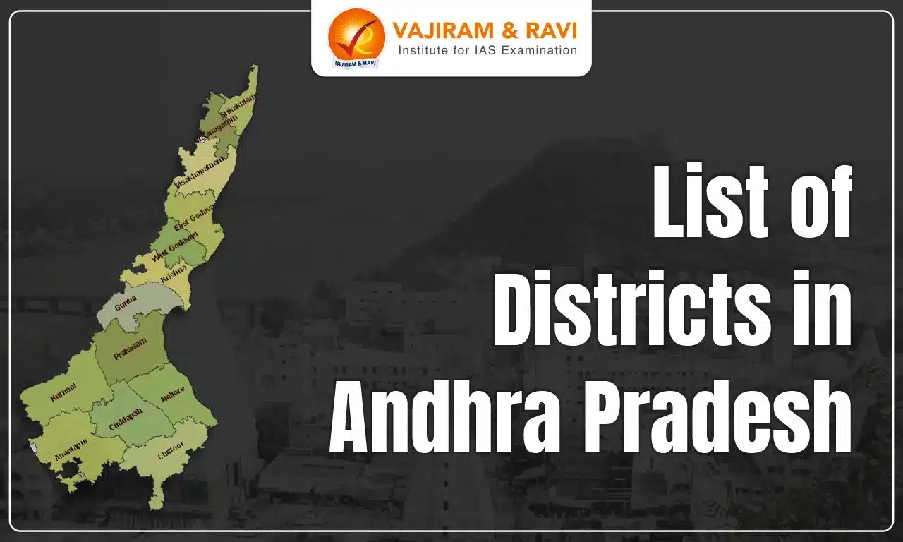 Districts in Andhra Pradesh, List, Population, Area, Importance