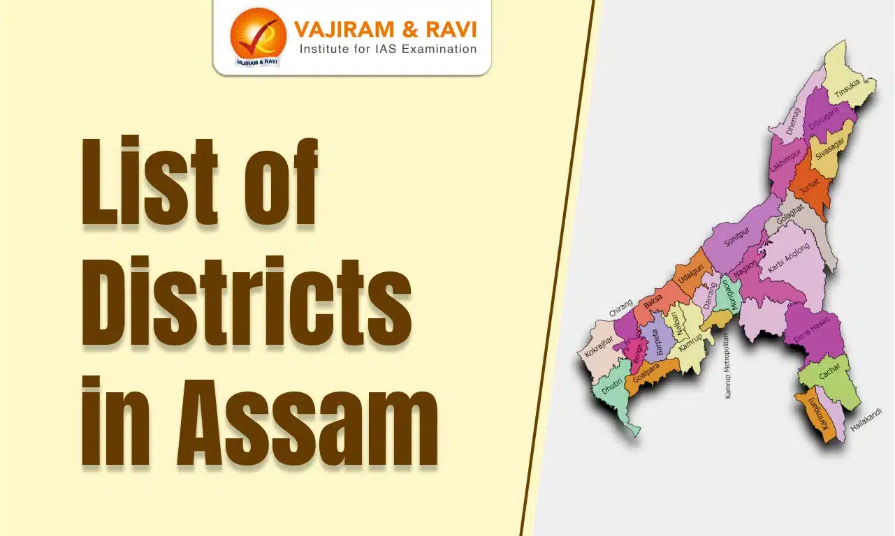 Districts in Assam, List, Population, Area, Importance