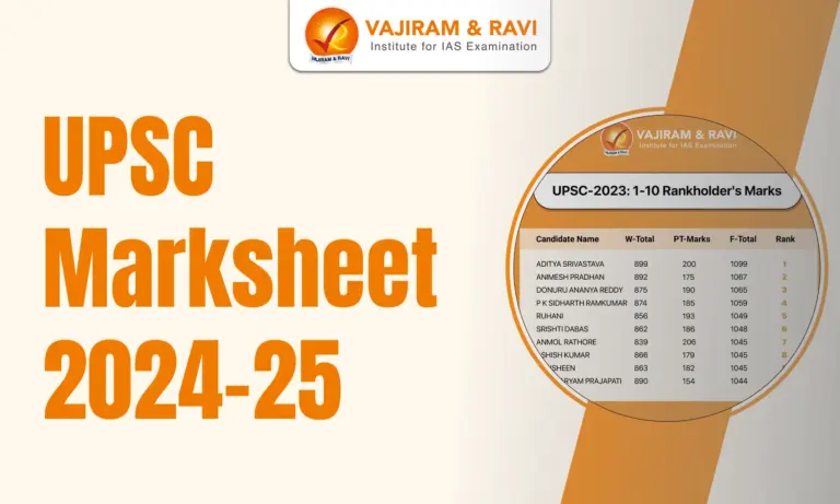 UPSC Marksheet 2024-25 Out: PDF Download Link